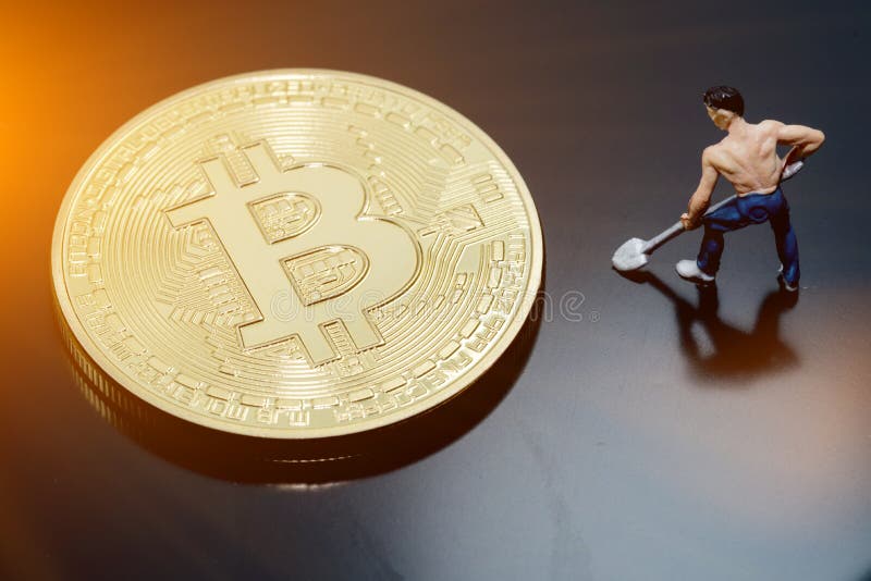 Bitcoin Money Mining Connect Internet Network Stock Image - Image of ...