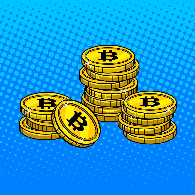 Bitcoin Money Pop Art Style Vector Illustration Stock Vector ...