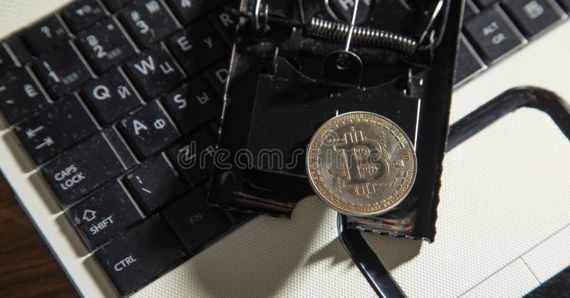 Bitcoin in Mouse Trap. Virtual Currency Stock Photo - Image of banking ...