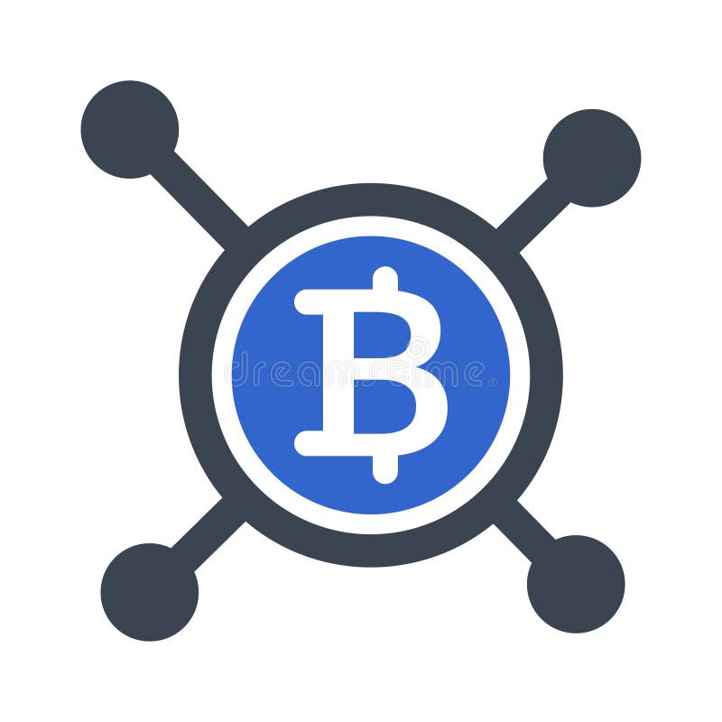 Bitcoin Network Icon stock vector. Illustration of digital - 200277054