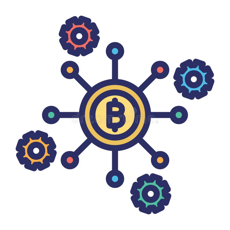 Bitcoin Network, Earth, Glowing Stock Illustration - Illustration of ...