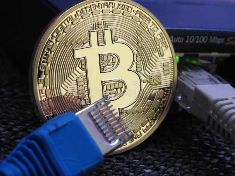 Bitcoin and network stock photo. Image of blocks, connectivity - 94308078