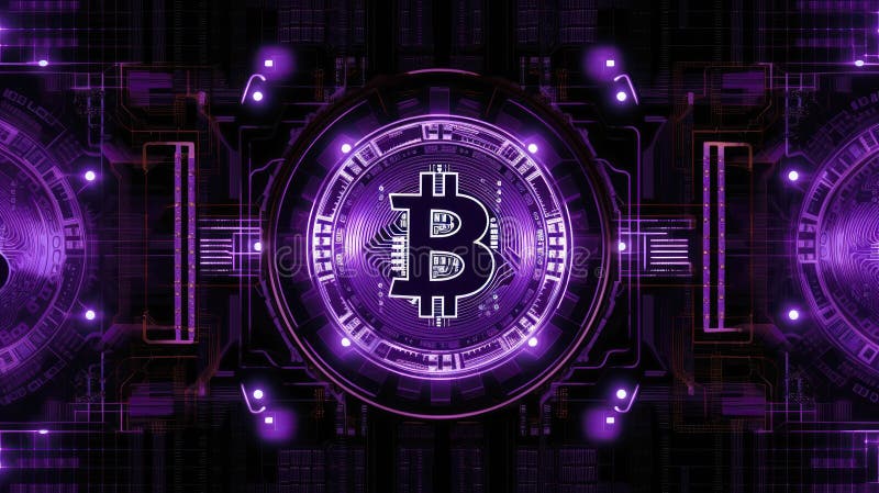 Bitcoin Online Trading Chart Background Purple Black. Generative AI ...