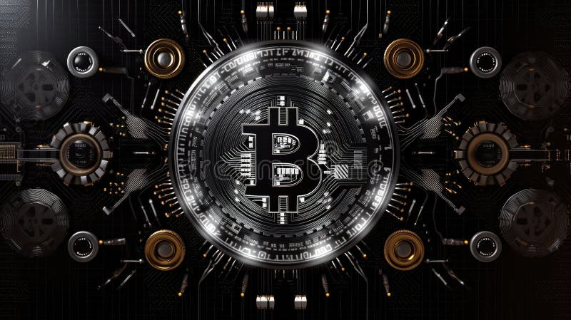 Bitcoin Online Trading Chart Background Silver Black. Generative AI ...