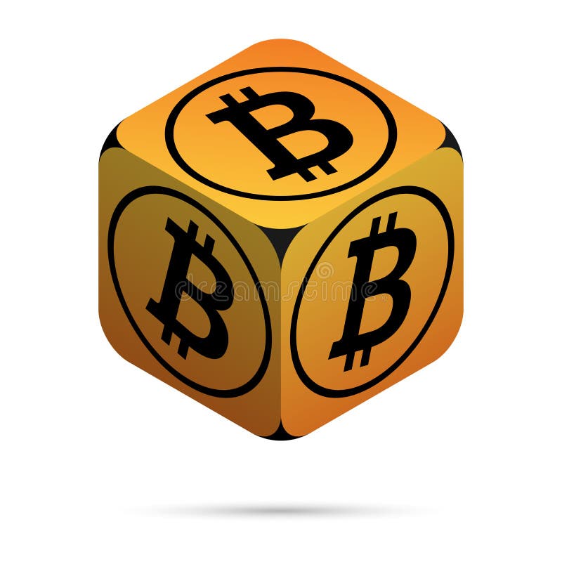 Bitcoin. Orange Bitcoin Cube Stock Vector - Illustration of icon ...