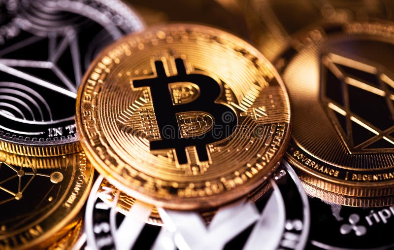 Bitcoin and Other Cryptocurrencies Stock Image - Image of bitcoin ...