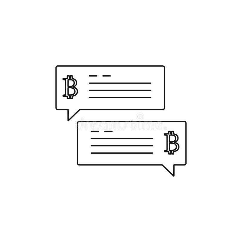 Bitcoin outline style icon stock illustration. Illustration of economy ...