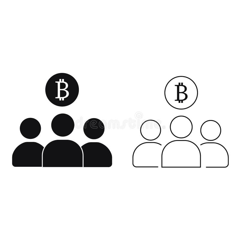 Bitcoin outline style icon stock vector. Illustration of bitcoin ...