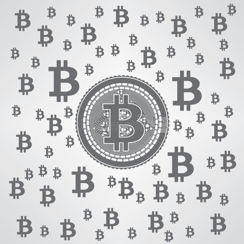 Bitcoin Pattern, Simple Style Stock Illustration - Illustration of ...