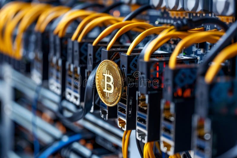 Bitcoin Perched on Wire in Server Room, Depicting the Relationship ...