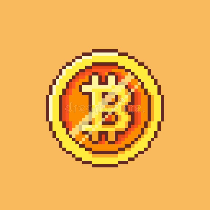 Bitcoin Pixel Art. Vector Illustration Design Stock Vector ...