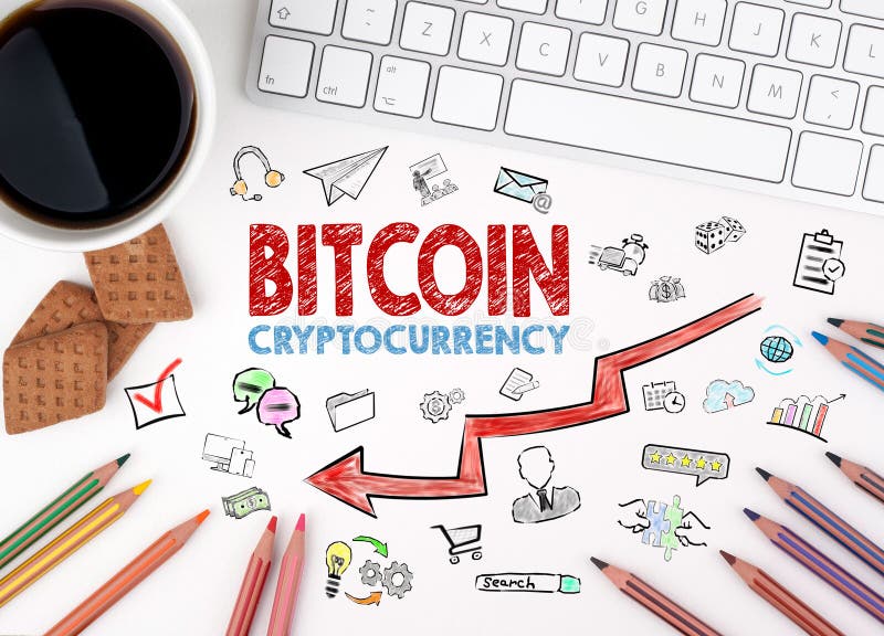 Bitcoin Price Crash Concept with Icons Stock Photo - Image of growth ...