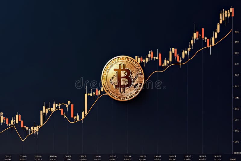 Bitcoin Price Growth Chart.created with the Help of Artificial Intelligence Stock Illustration ...