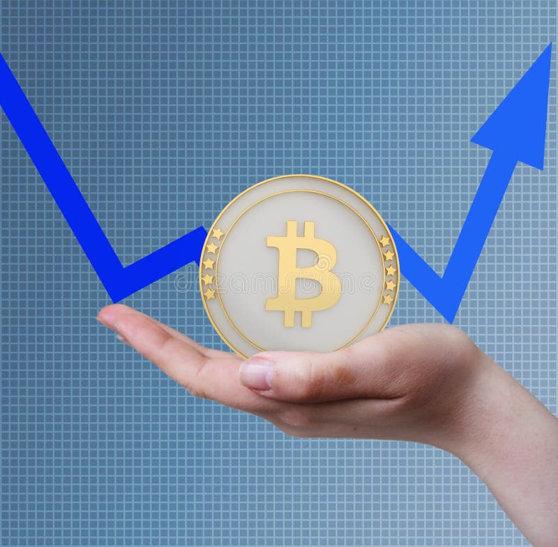 Bitcoin Increase and Upward Trend. Bullish Market. Stock Photo - Image ...