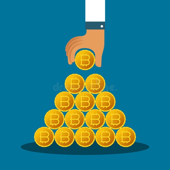 Bitcoin Pyramid Vector Concept in Flat Style Stock Vector ...