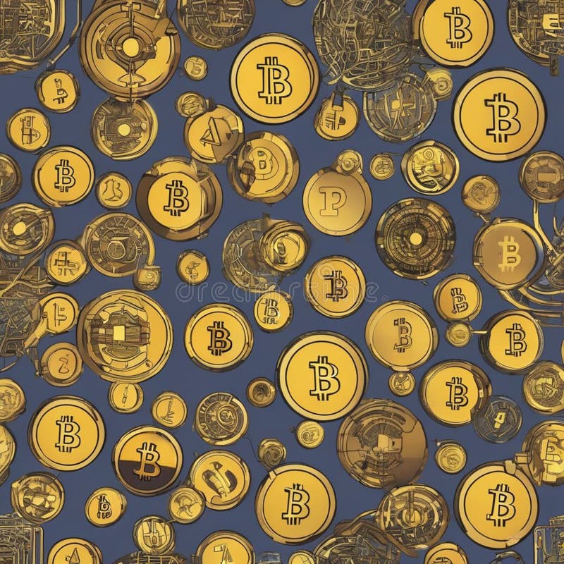 "Bitcoin Rain Pattern" Stock Illustration - Illustration of circle ...