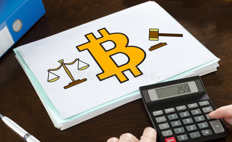 Bitcoin Regulation Concept Illustrated on a Paper Stock Image - Image ...