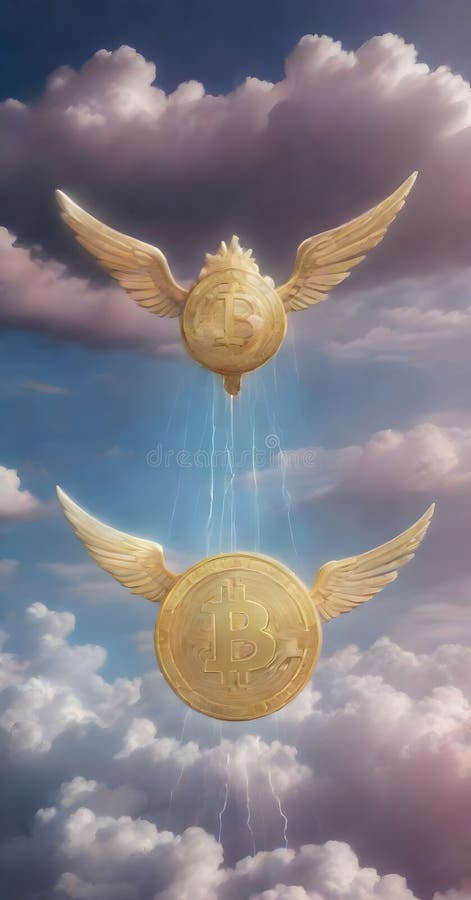 Bitcoin Rising in Celestial Storm Stock Photo - Image of ethereal ...