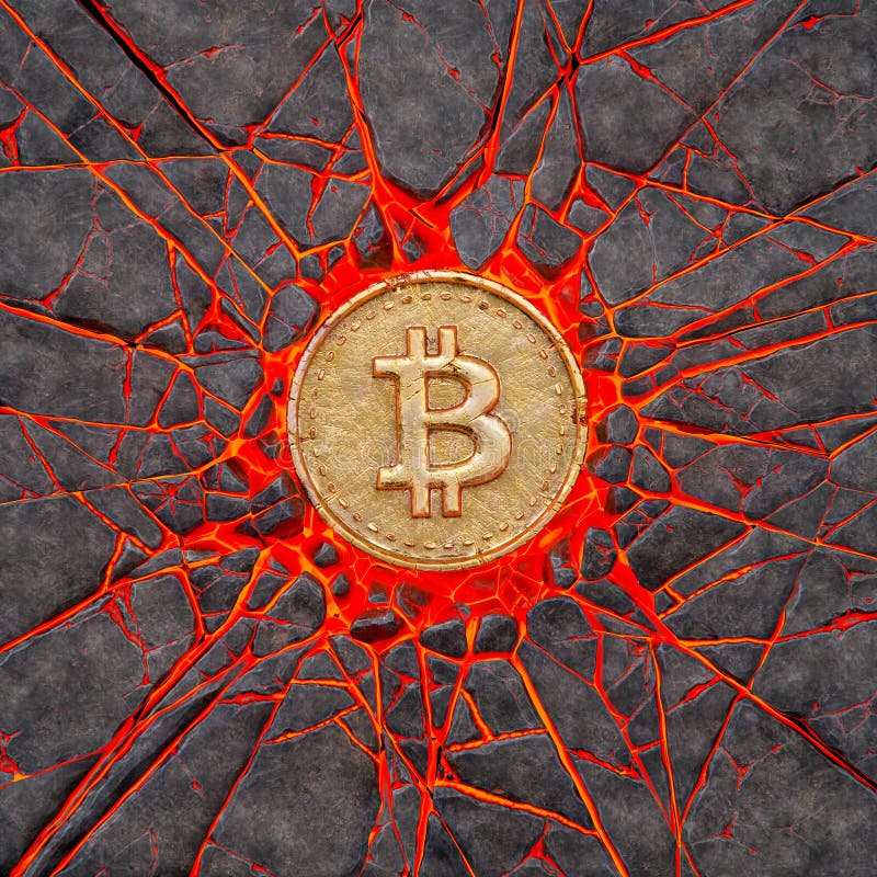 Bitcoin rock stock illustration. Illustration of financial - 99191978