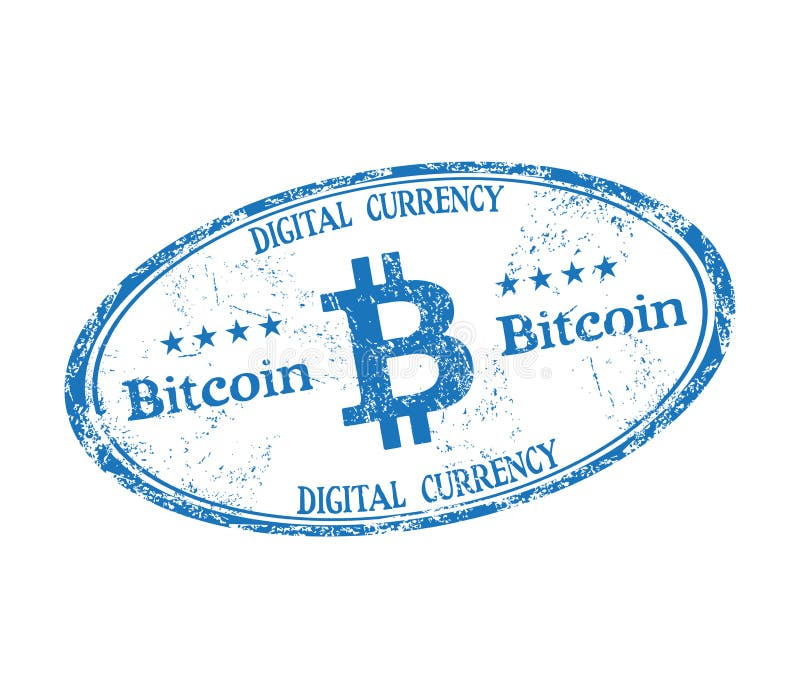 Bitcoin rubber stamp stock vector. Illustration of internet - 89745197