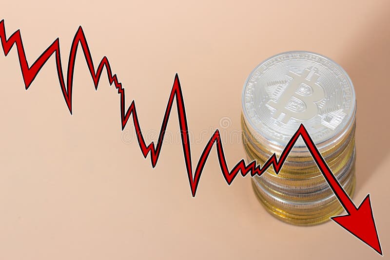 Bitcoin`s crash stock image. Image of digital, money - 247313985