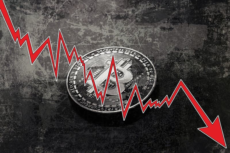 Bitcoin`s crash stock image. Image of trade, risk, fall - 247436305