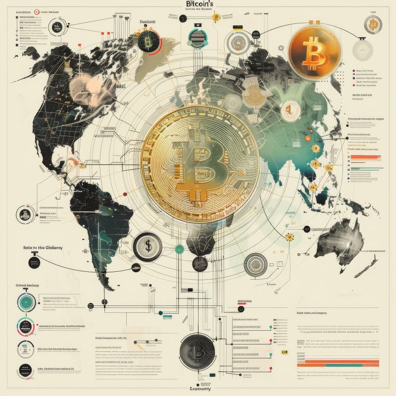 Bitcoin S Ecological Influence Stock Image - Image of global, data ...