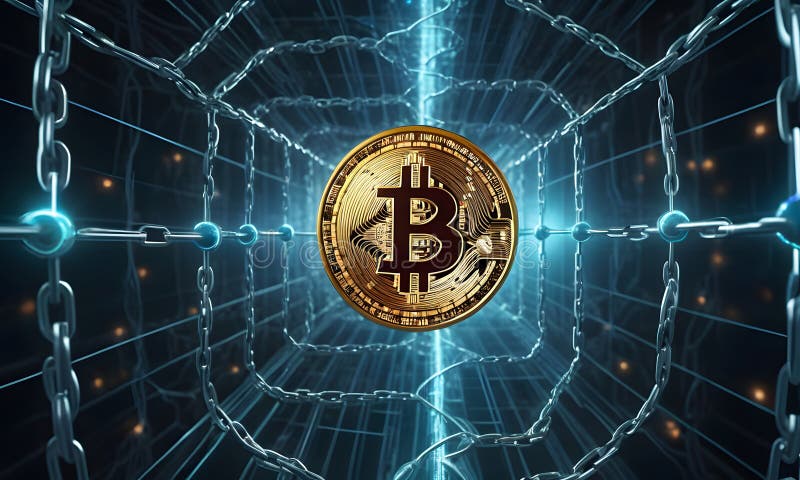 Bitcoin S Secure Digital Pathway AI Generative Stock Photo - Image of ...
