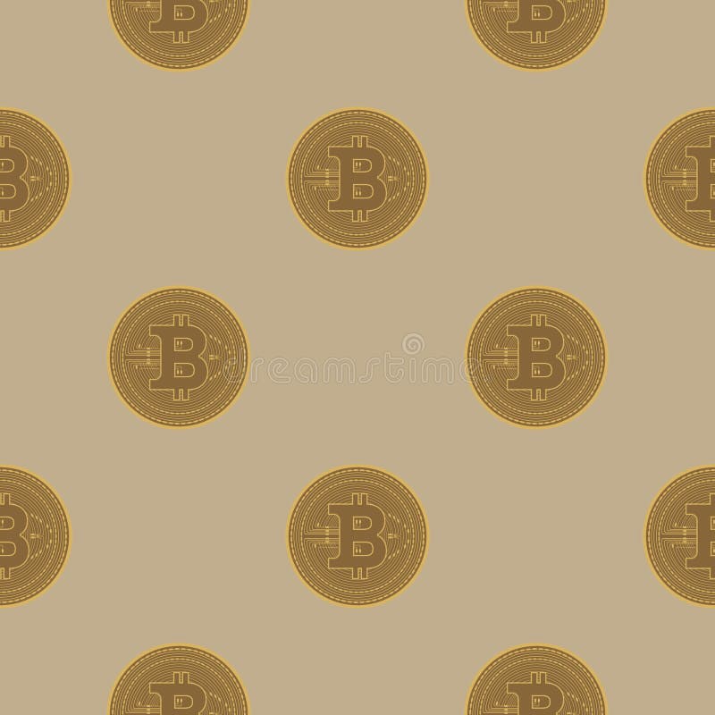 Bitcoin seamless pattern stock illustration. Illustration of hand ...