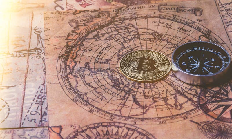 Bitcoin Search. Cryptocurrency Mining. a Pile of Coins Stock Photo ...