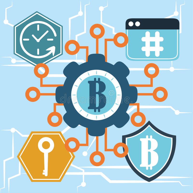 Bitcoin secure business stock illustration. Illustration of security ...
