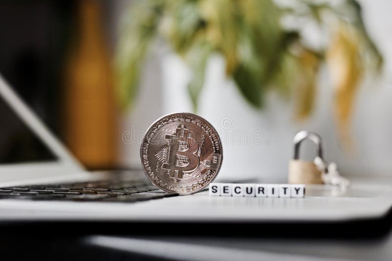 Bitcoin security concept stock image. Image of internet - 97693809