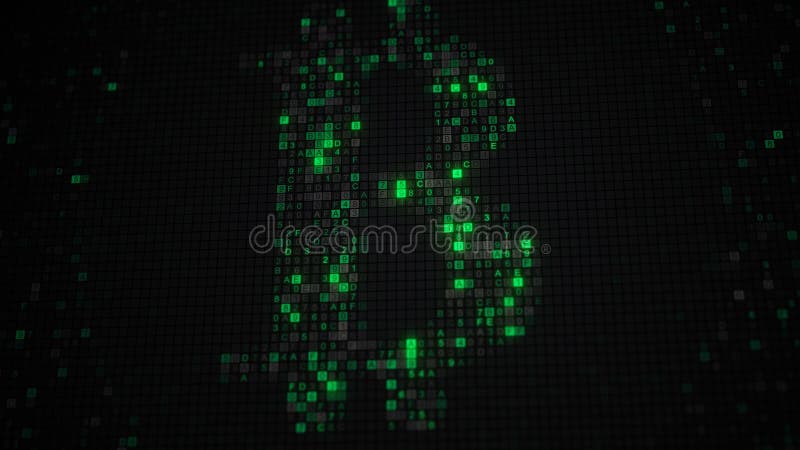 Bitcoin Symbol of Digital Hex Code Stock Illustration - Illustration of ...
