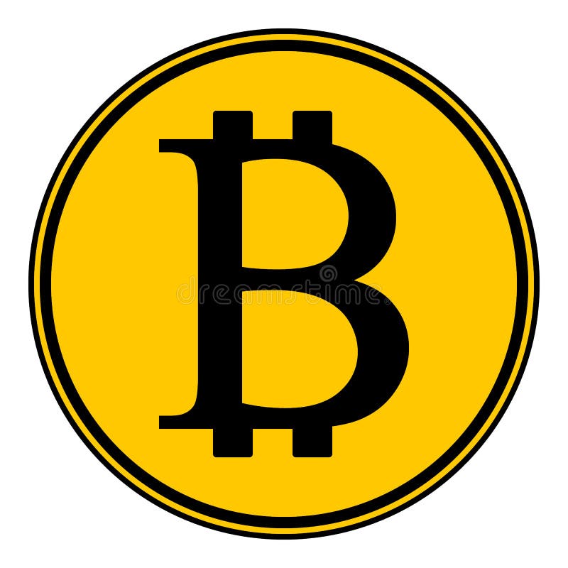 Bitcoin sign on white. stock illustration. Illustration of internet ...