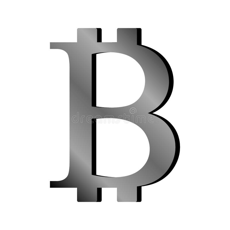 Bitcoin sign on white. stock illustration. Illustration of investment ...