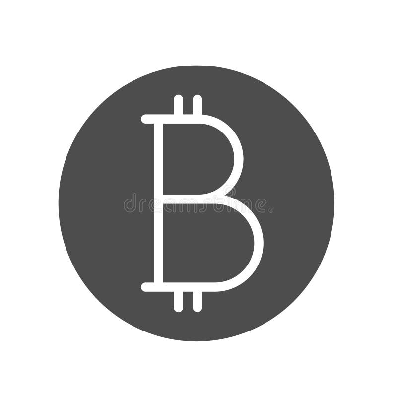 Bitcoin Silhouette Vector Icon Stock Vector - Illustration of ...