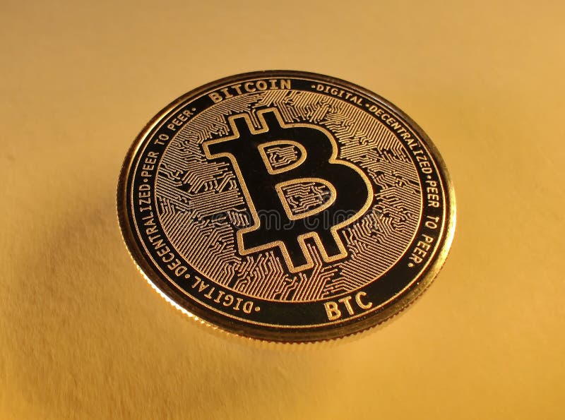 Bitcoin Silver and Gold Round V1 Stock Image - Image of protection ...