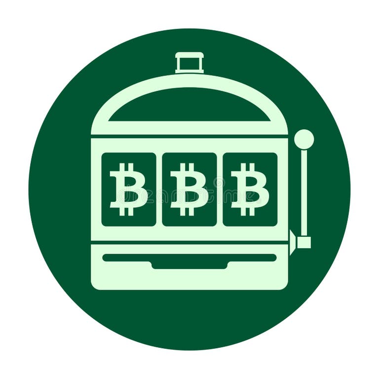 Bitcoin Slot Machine Icon Vector Illustration Stock Vector ...