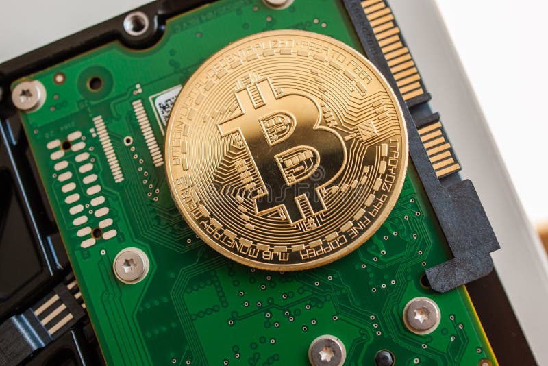 Bitcoin Sopra Il Drive Del Hard Disk Veloce Del Computer Immagine ...