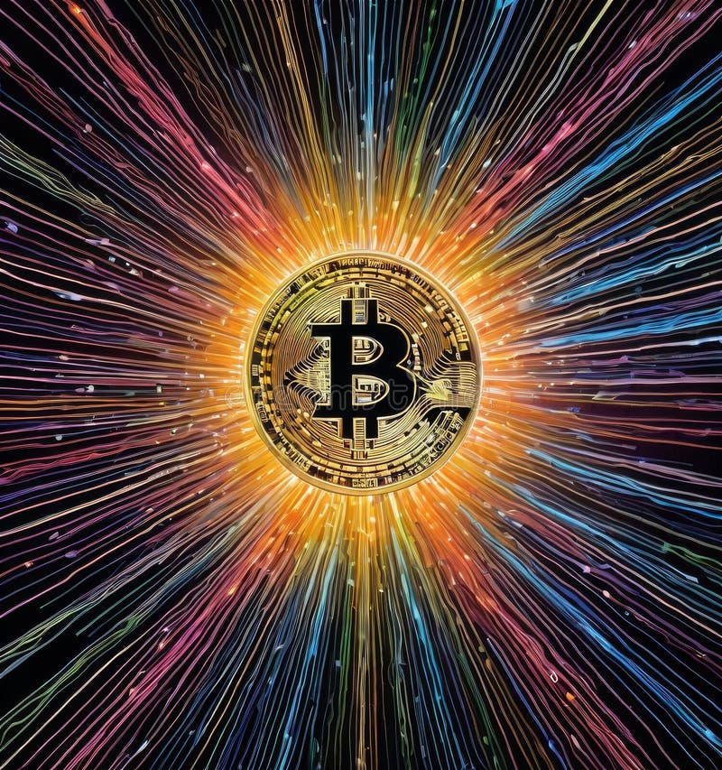 Bitcoin Speed of Light stock photo. Image of investment - 311880302