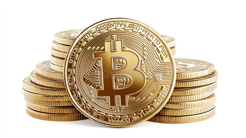 Bitcoin Stack, AI Generated Stock Illustration - Illustration of ...