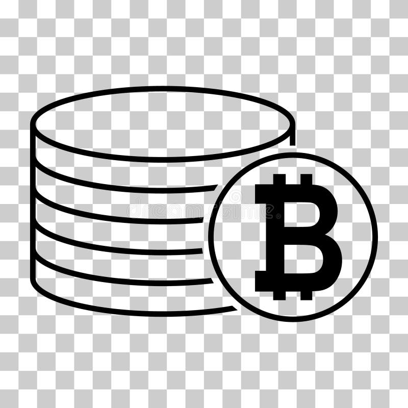 Bitcoin Stack Coin, Flat Icon Money Design, Cash Sign Vector ...