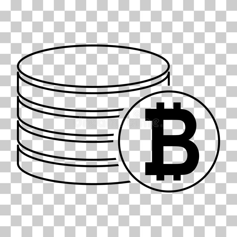 Bitcoin Stack Coin, Flat Icon Money Design, Cash Sign Vector ...