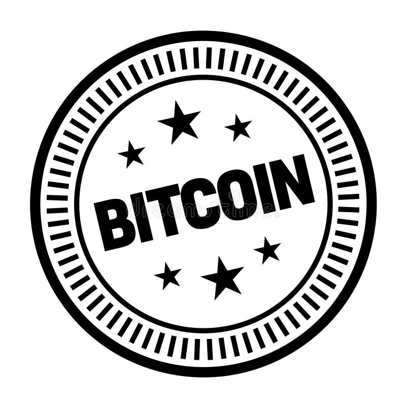 Bitcoin stamp on white stock vector. Illustration of financial - 142449539