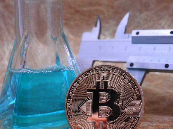 Bitcoin study stock image. Image of caliper, future - 103182841