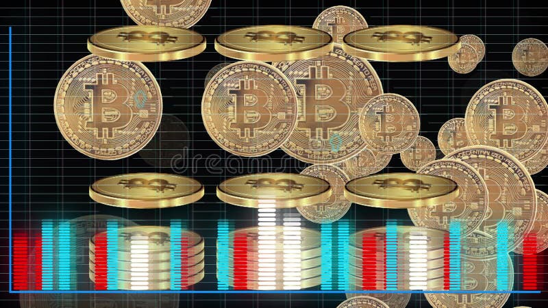 Bitcoin and the Success Chart. Animation. Stock Footage - Video of ...