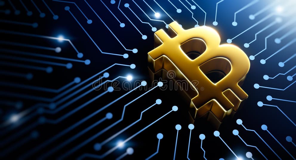 Bitcoin symbol stock illustration. Illustration of decentralize - 94731767