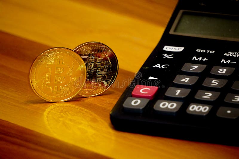 Bitcoin and Us Dollar Close Up View Stock Photo - Image of ...