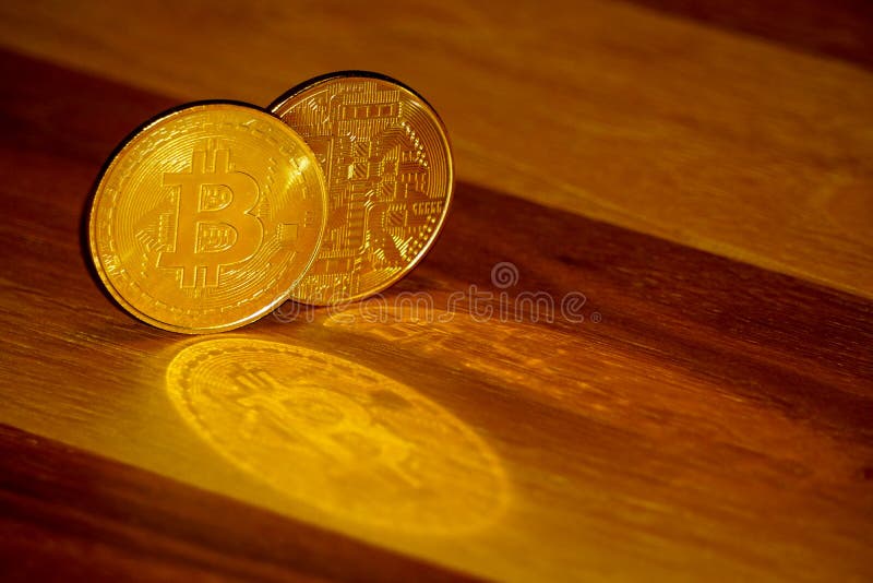 Bitcoin and Us Dollar Close Up View Stock Photo - Image of ...