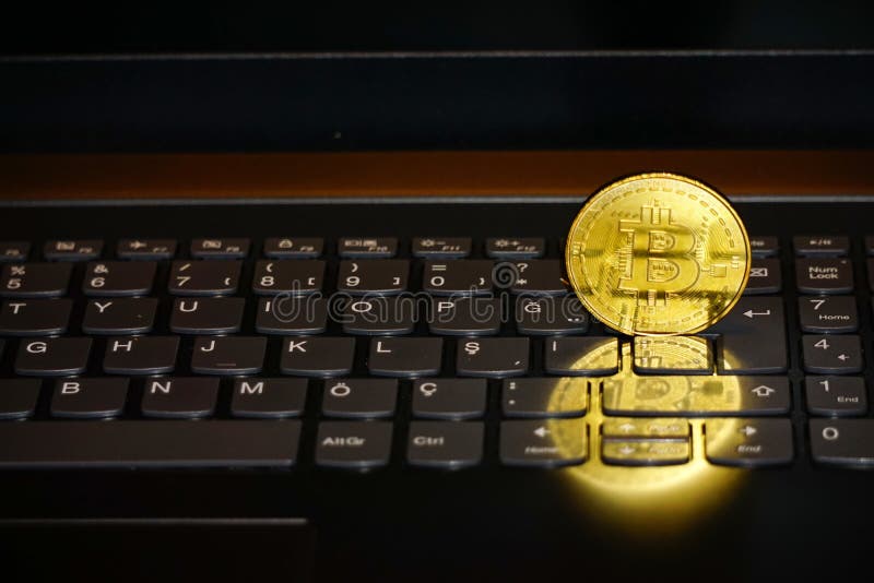 Bitcoin and Us Dollar Close Up View Stock Photo - Image of ...